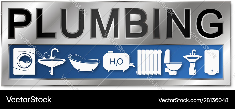 Plumbing symbol for business Royalty Free Vector Image