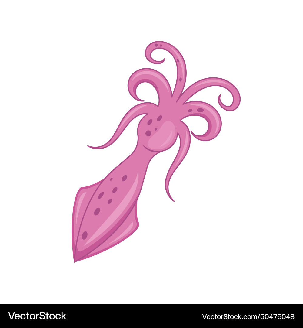Sea cuttlefish cartoon element design template Vector Image