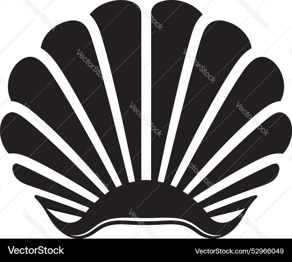 Aquatic adornments logo icon shellfish radiance Vector Image