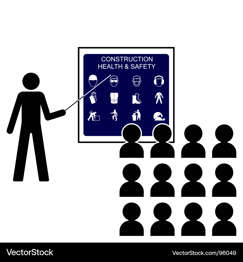 Construction safety talk Royalty Free Vector Image