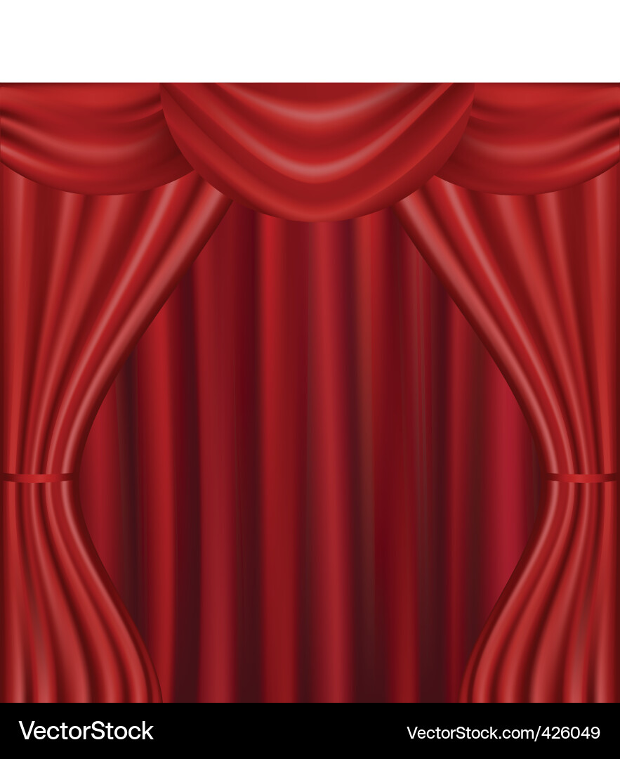 Red curtain Royalty Free Vector Image - VectorStock
