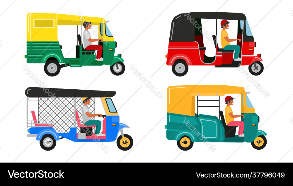 Asian Cartoon Auto Rickshaw Vector Images (over 290)