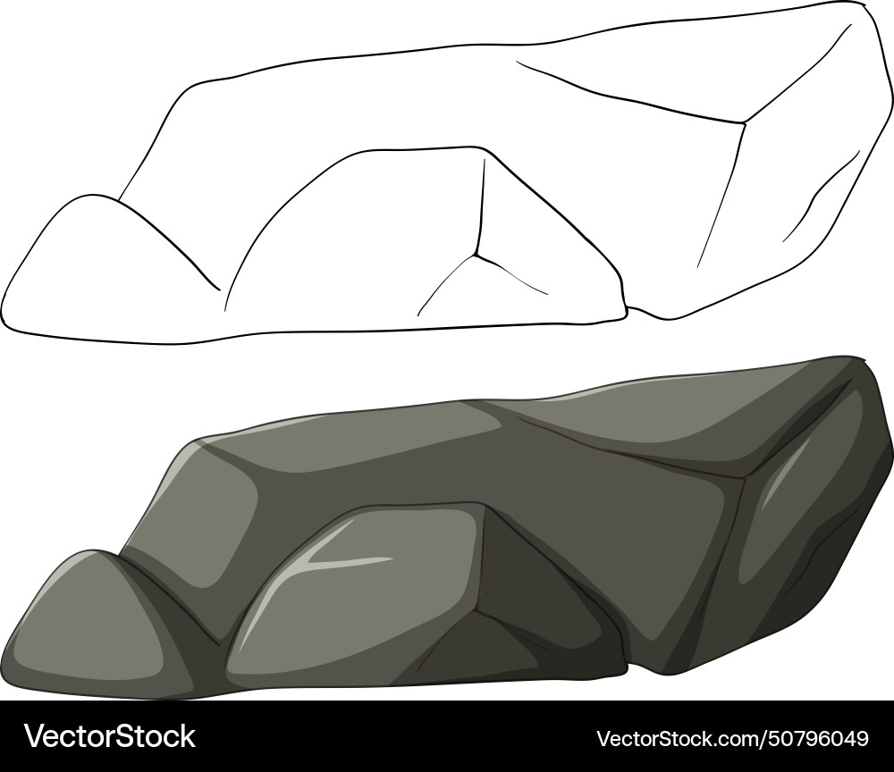 Stylized rocks in grayscale tones Royalty Free Vector Image