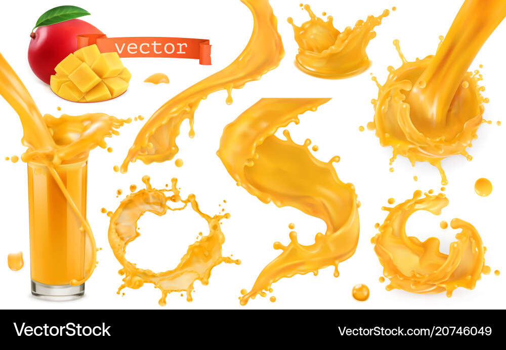 Tropical Fruit Splash Royalty Free Vector Image