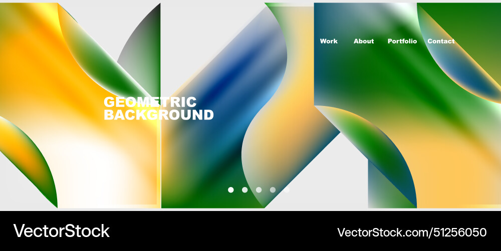 Abstract geometric shapes web design page Vector Image