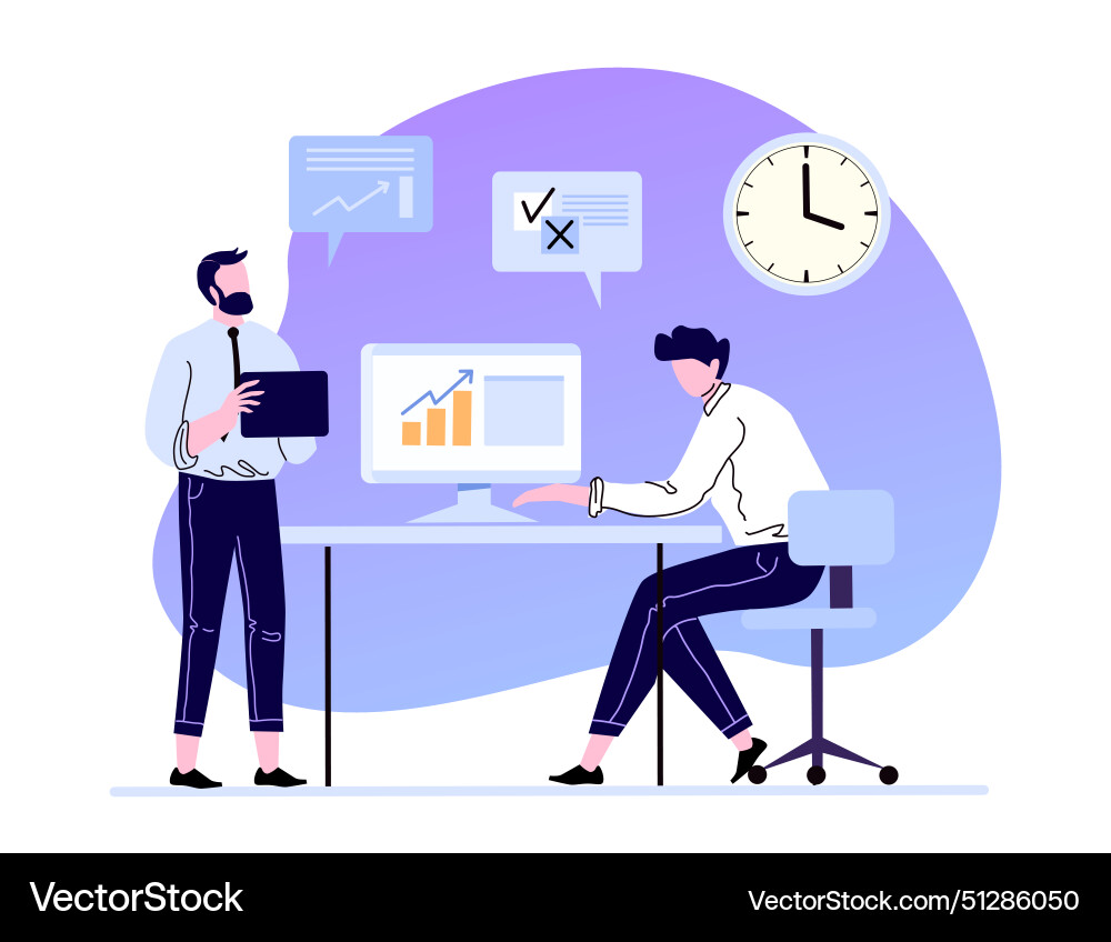 Professional business communication and working Vector Image