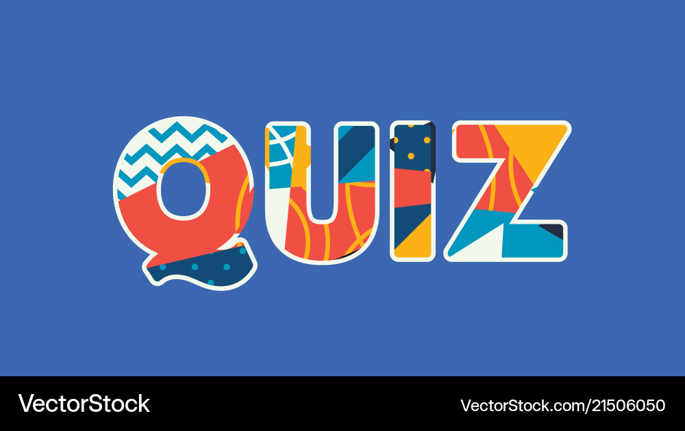Quiz concept word art Royalty Free Vector Image