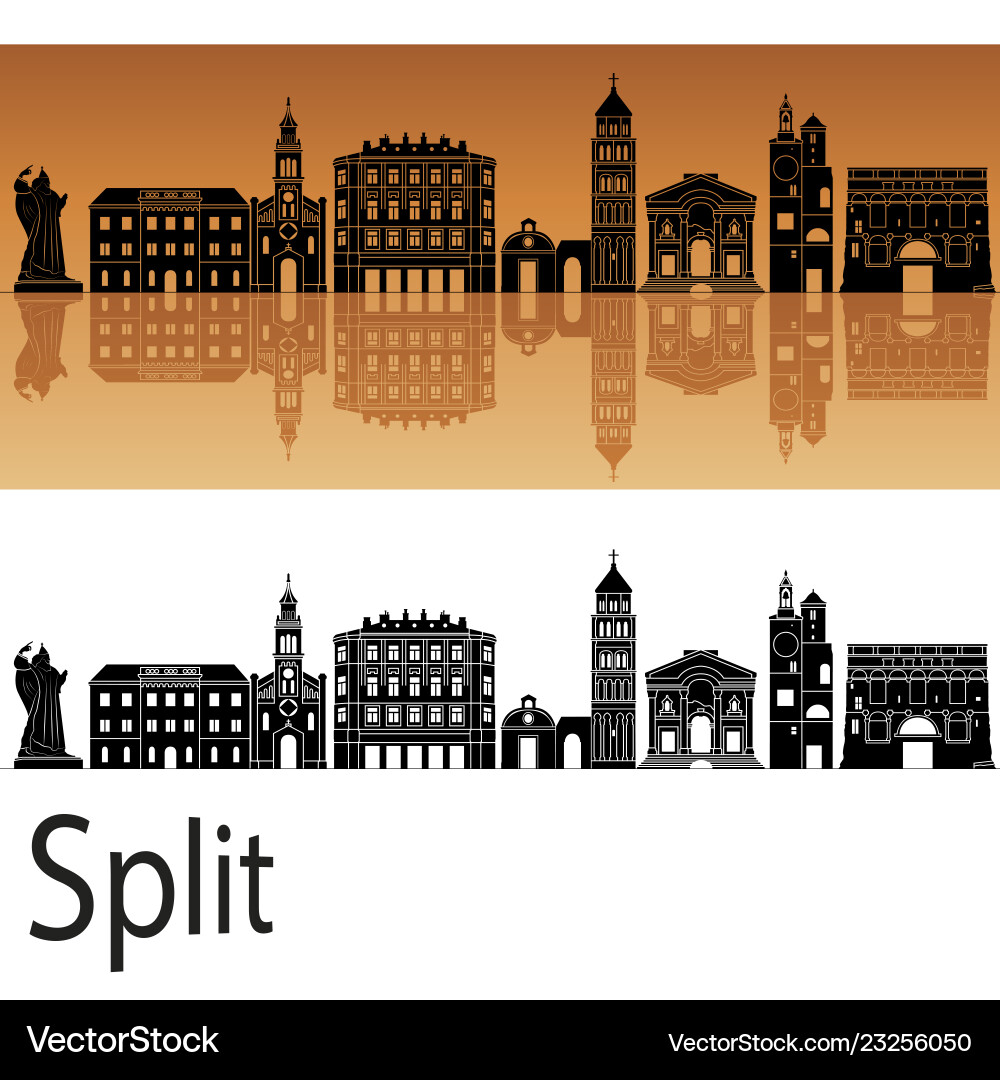 Split skyline Royalty Free Vector Image - VectorStock