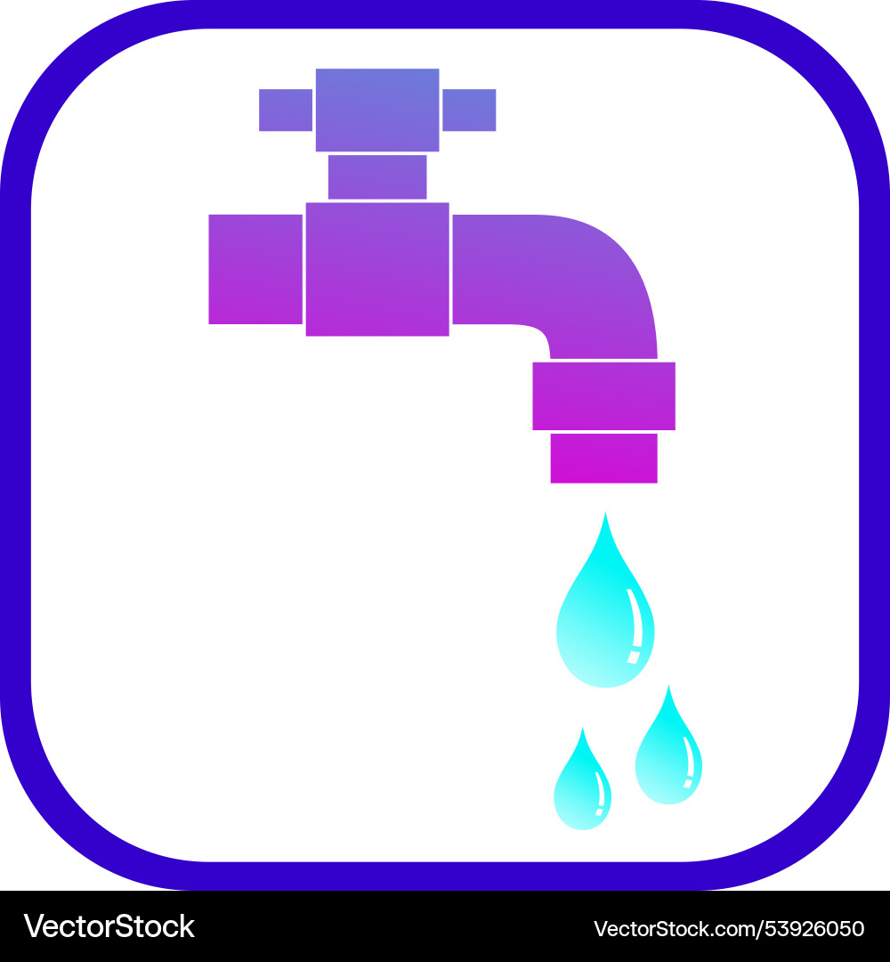 Water faucet icon Royalty Free Vector Image - VectorStock