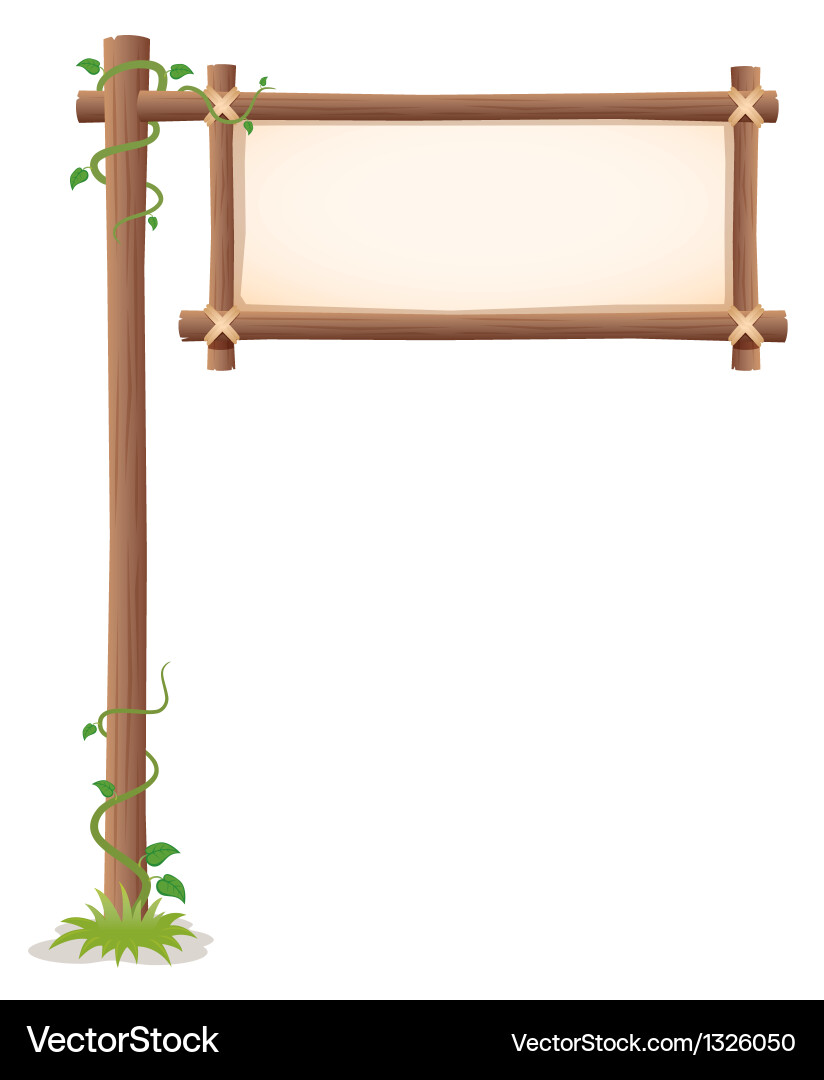 Wood sign Royalty Free Vector Image - VectorStock