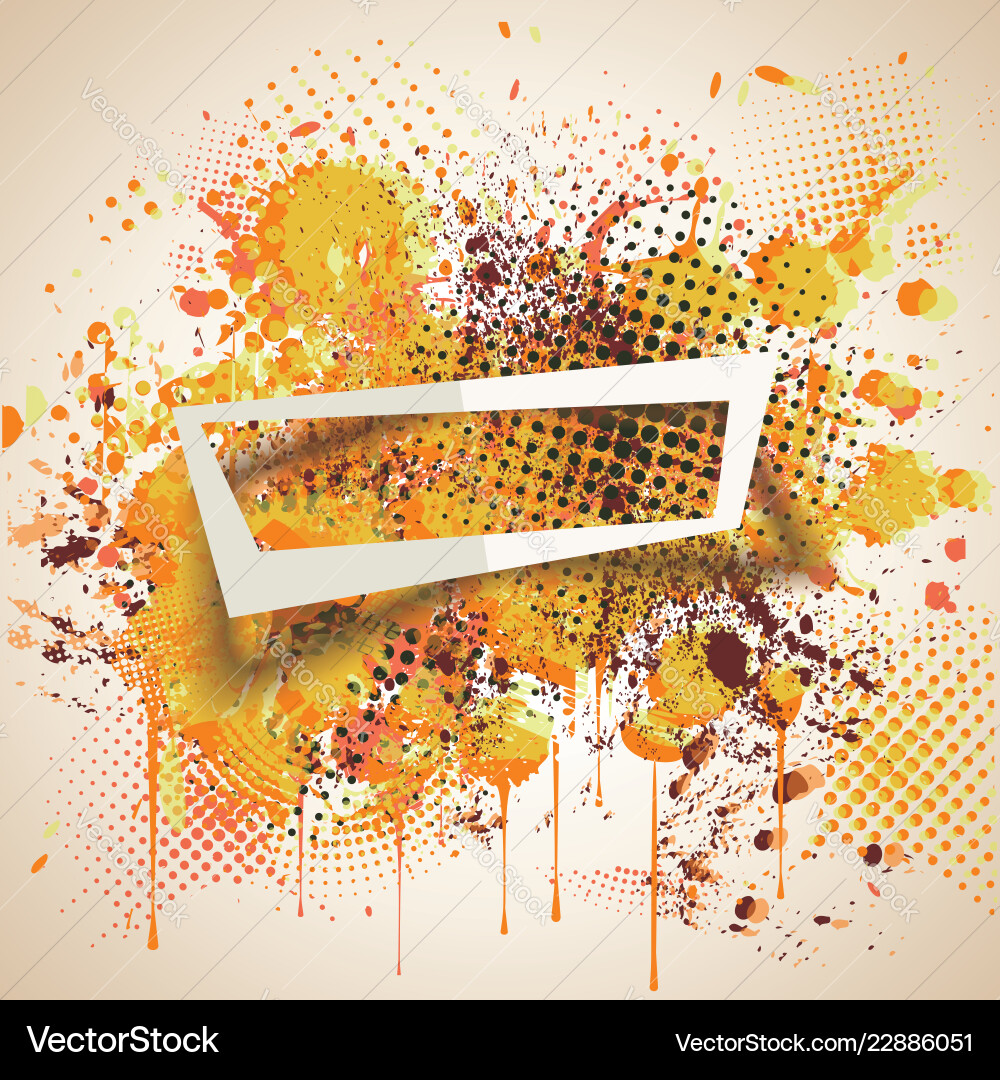 Abstract Ink Blot with Frame Royalty Free Vector Image