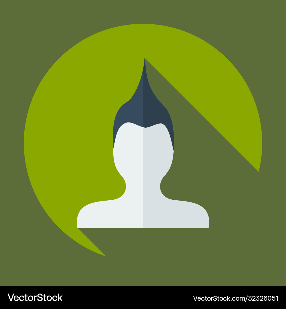 Flat modern design with shadow man silhouette Vector Image