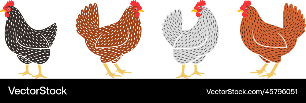 Hen Royalty Free Vector Image - VectorStock