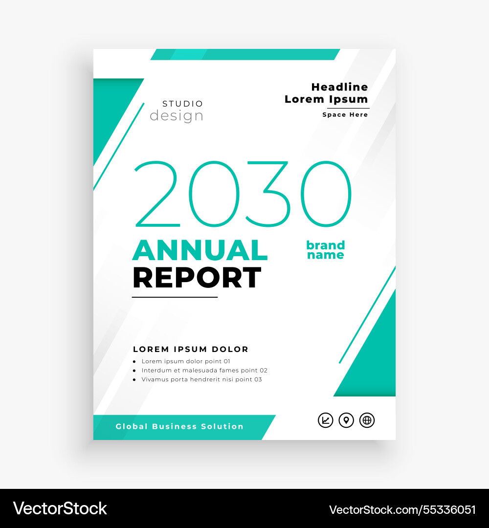 Printable yearly report book flyer a corporate Vector Image