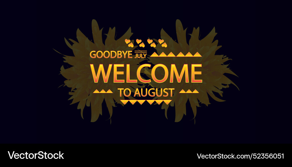 Transitioning from july to august a time Vector Image