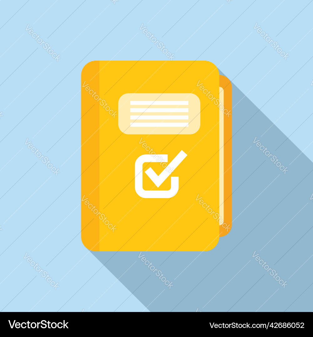 Approved file folder icon flat work trust Vector Image