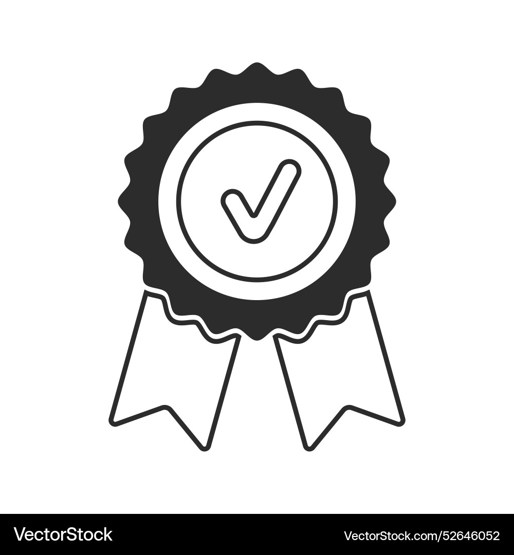 Certificate badge award icon premium quality Vector Image
