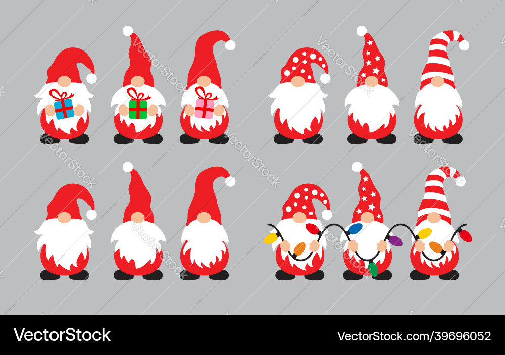 Charming Gnome Collection Royalty Free Vector Image