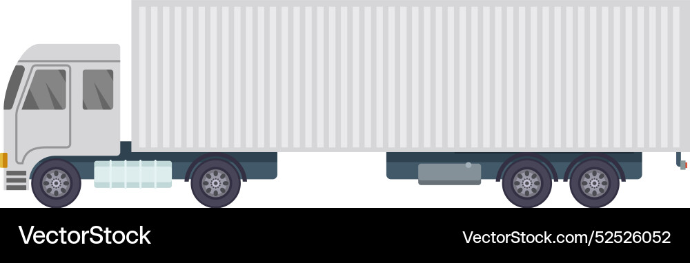 Lorry color icon cargo truck side view Royalty Free Vector