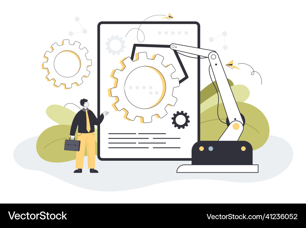 Man and digital era algorithm of ai Royalty Free Vector