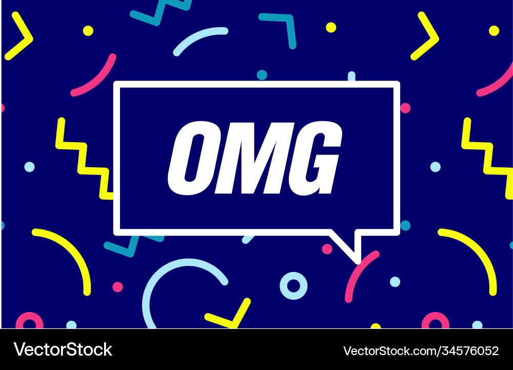 Omg in design banner template for web Royalty Free Vector