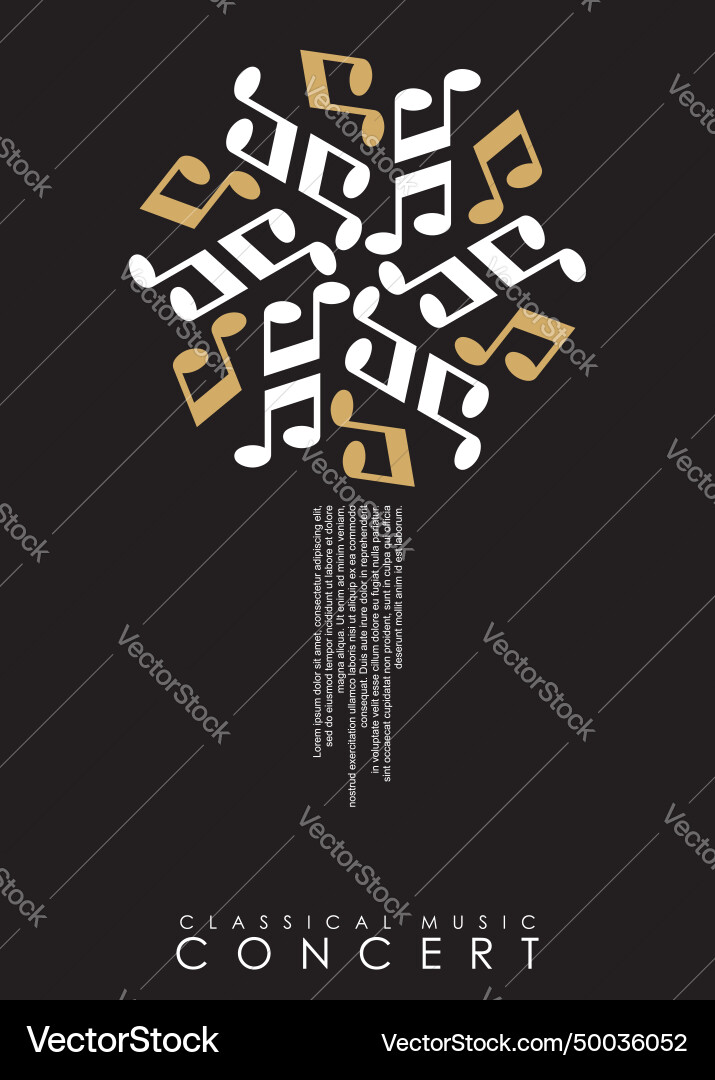 Poster design idea for classical music concert Vector Image
