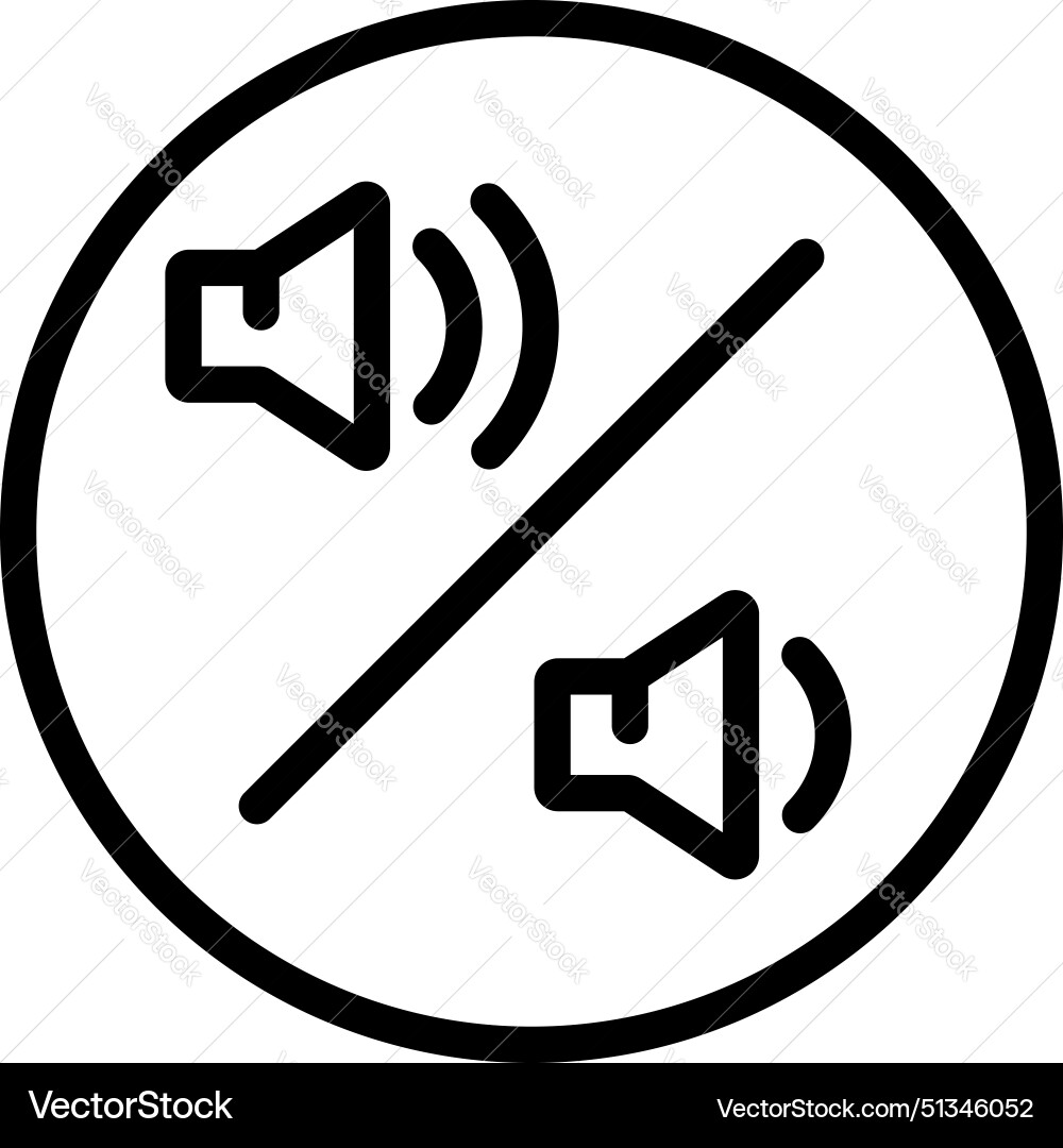 Volume outline icon megaphone linear style sign Vector Image