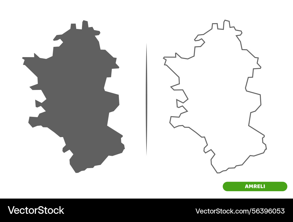 Amreli district map gujarat state india detailed Vector Image