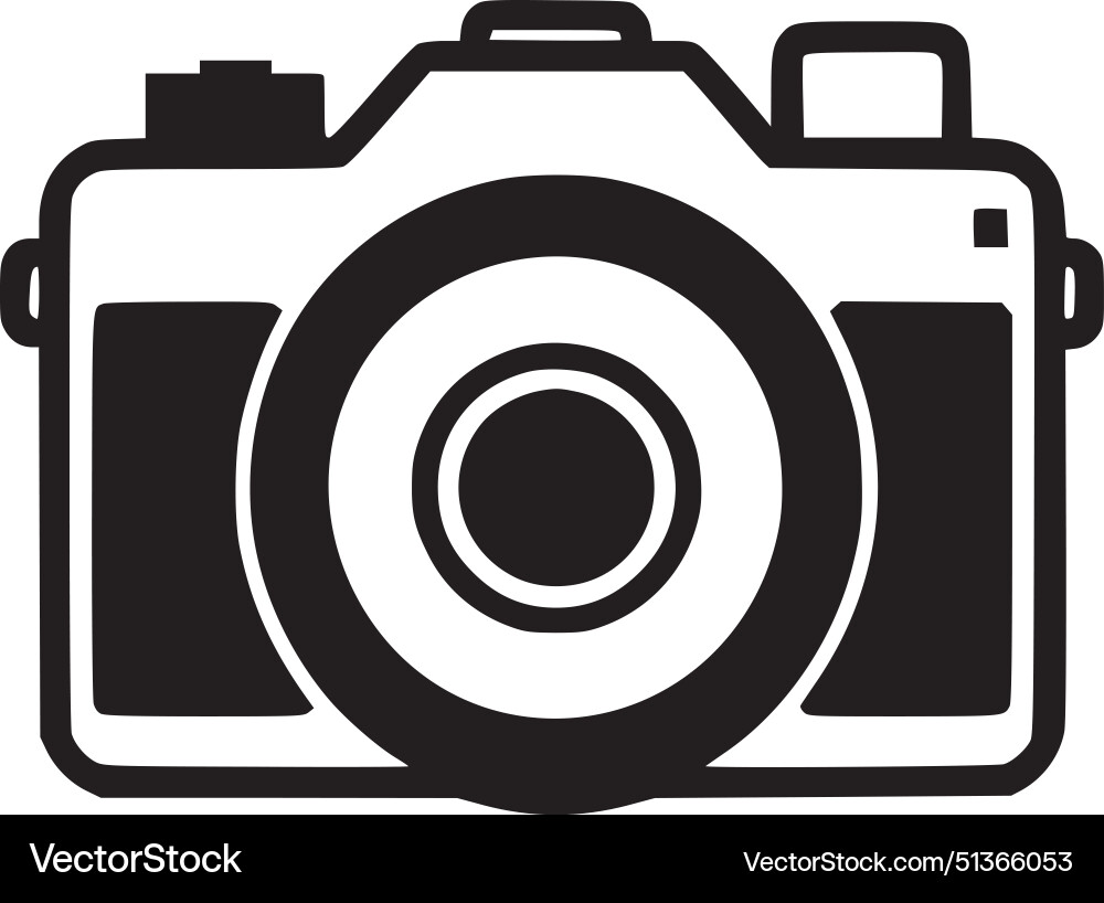 Camera - black and white isolated icon Royalty Free Vector