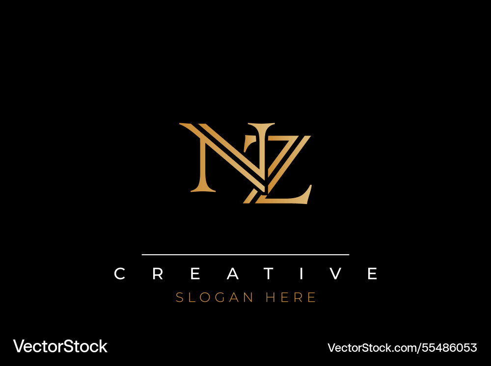 Creative nz luxury logo Royalty Free Vector Image