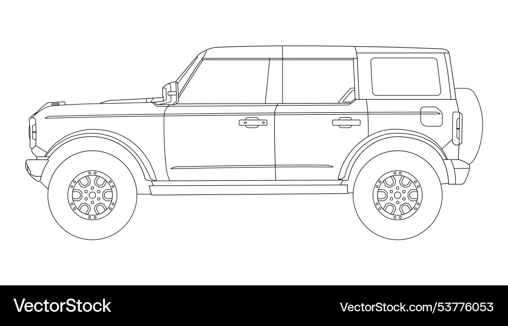 Ford Bronco Lizenzfreies Vektorbild - VectorStock