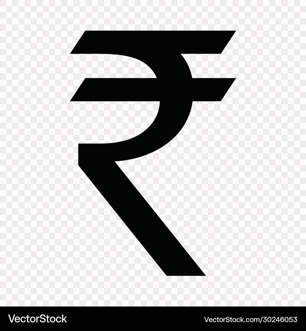 Indian rupee sign Royalty Free Vector Image - VectorStock