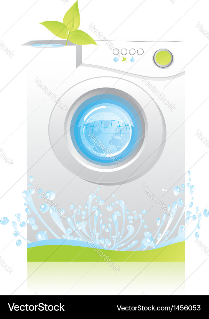 Machine washing Royalty Free Vector Image - VectorStock