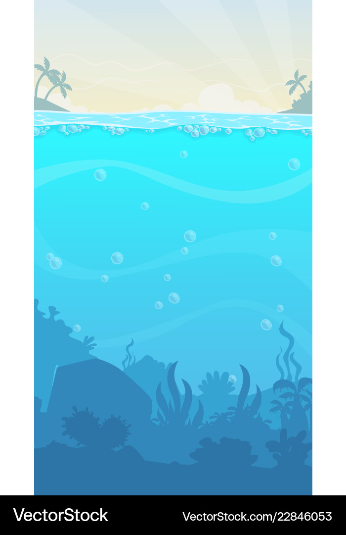Oceanic Landscape Royalty Free Vector Image - VectorStock