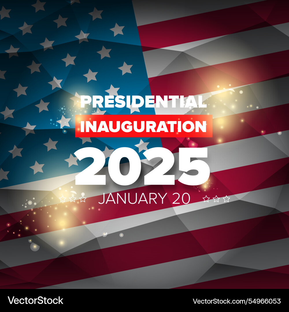 Presidential inauguration 2025 usa 20 january Vector Image