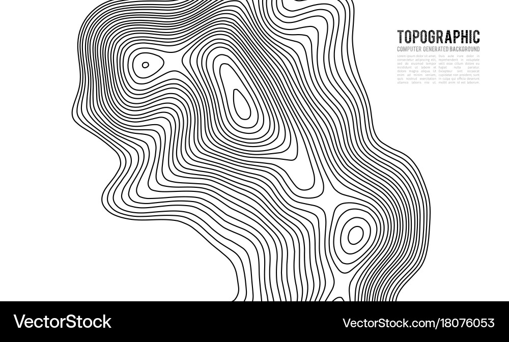 Topographic map contour background topo Royalty Free Vector