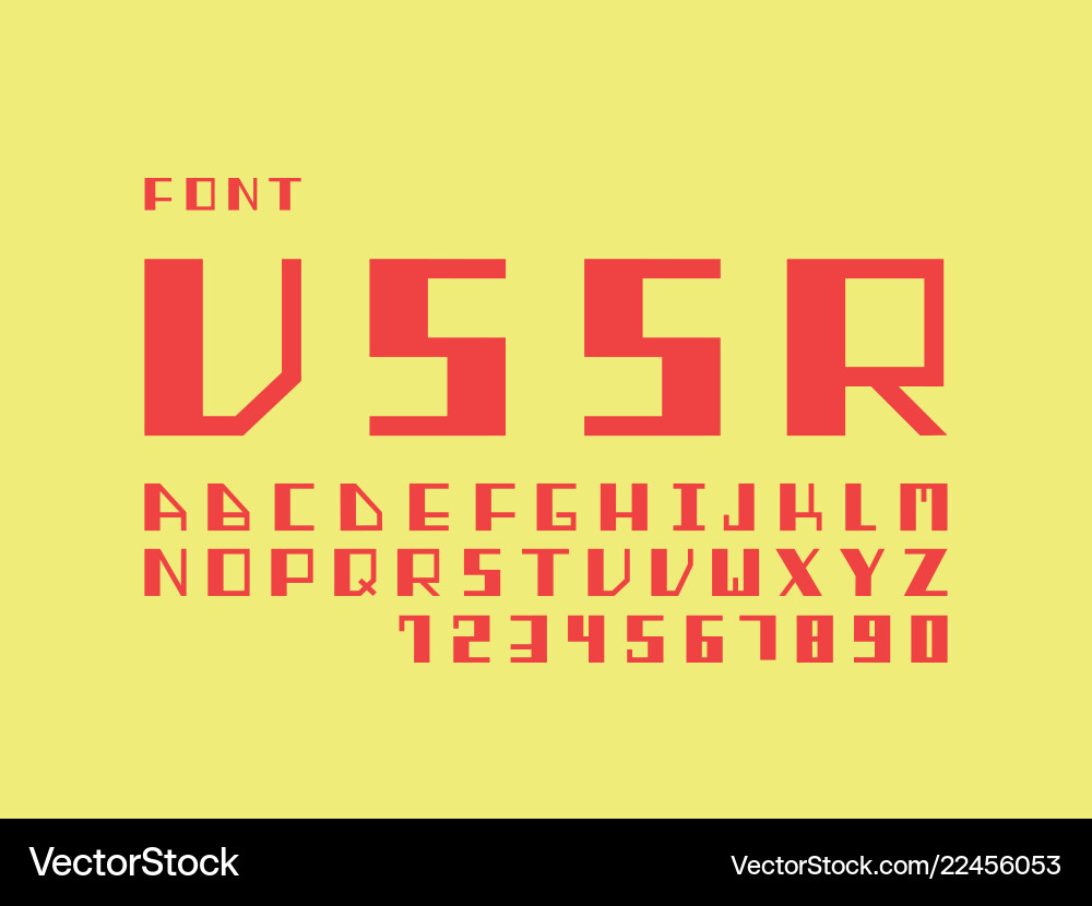 Ussr font alphabet Royalty Free Vector Image - VectorStock