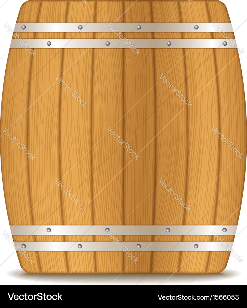 Wooden barrel Royalty Free Vector Image - VectorStock