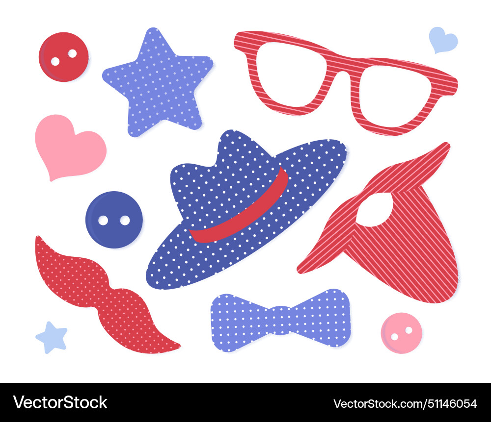 A set of design elements for fathers day Vector Image