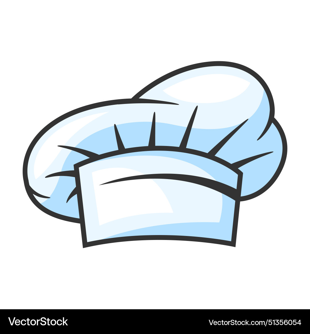 Chef hat stylized kitchen Royalty Free Vector Image