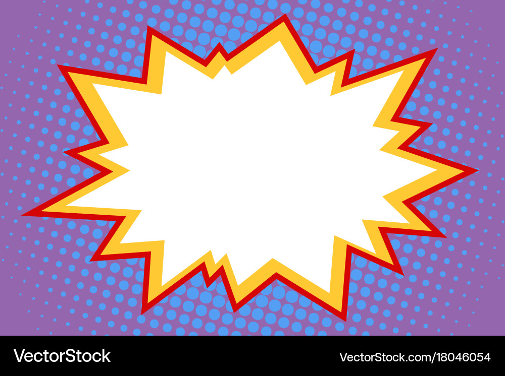 Comic white explosion Royalty Free Vector Image