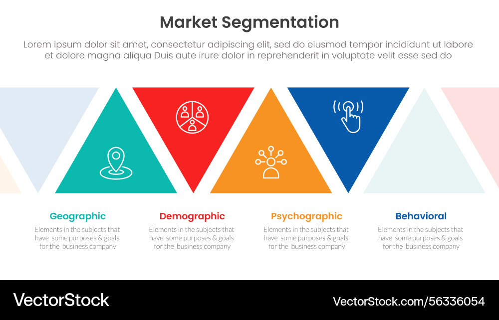 Market Segmentation Framework Analysis Royalty Free Vector