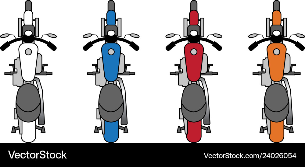 Multi-colored motorcycles Royalty Free Vector Image