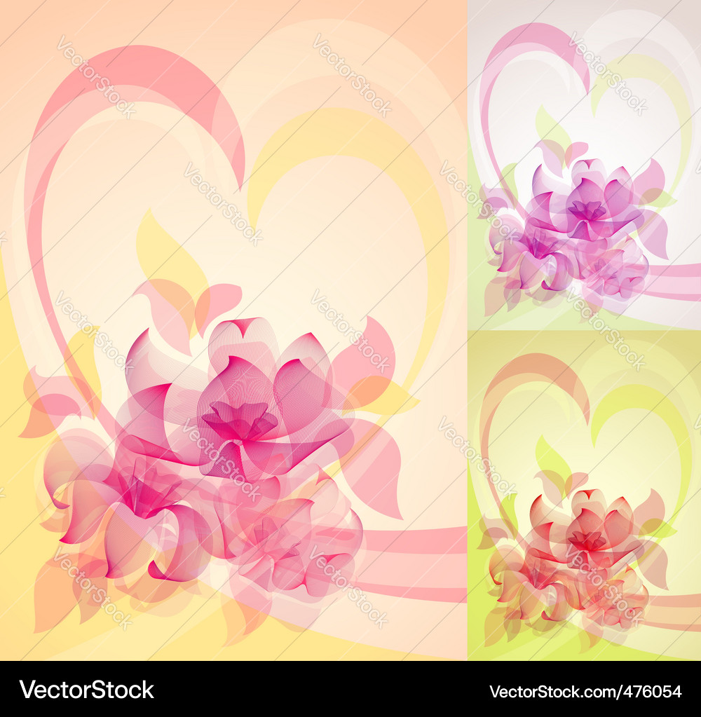 Romantic floral design Royalty Free Vector Image