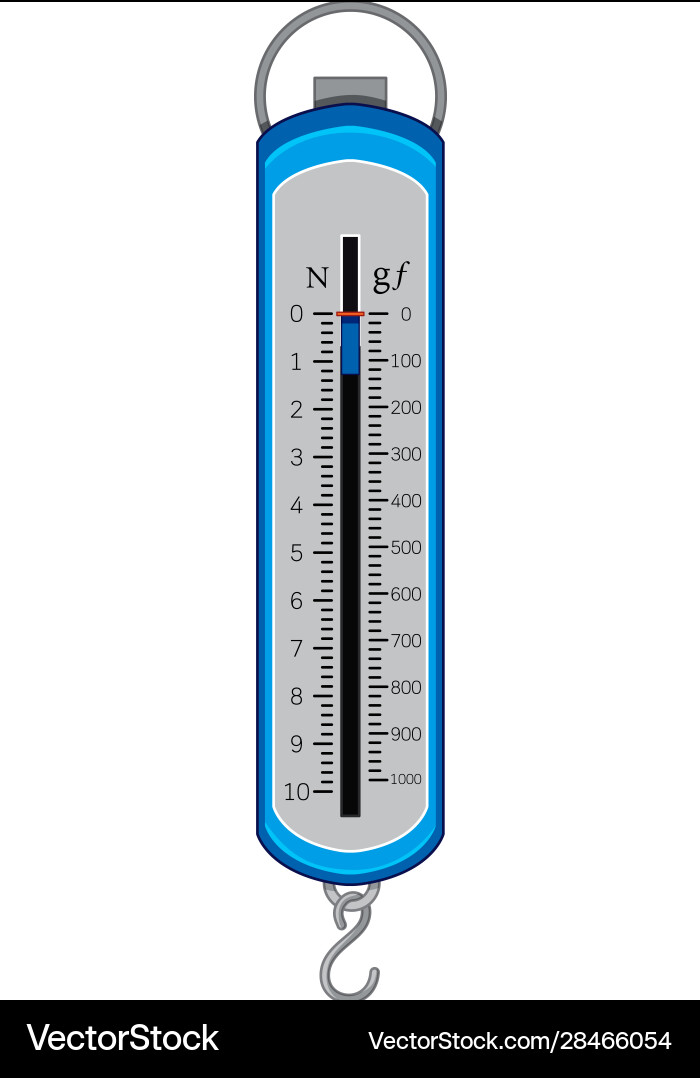 Spring balance on white background Royalty Free Vector Image