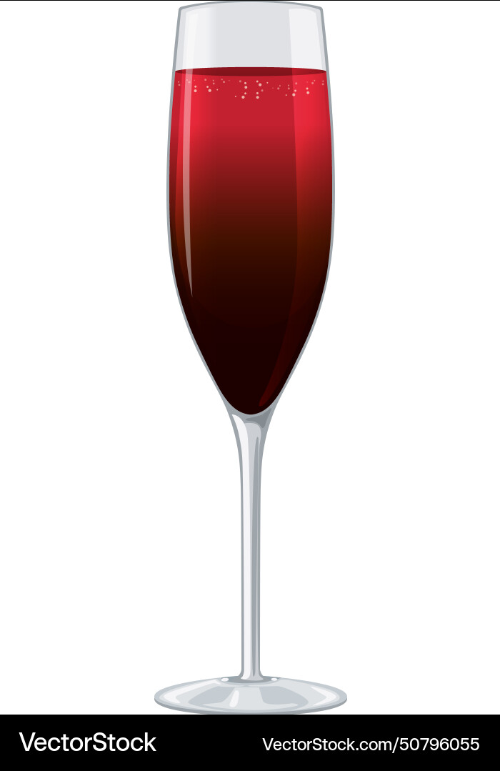 A full red wine glass Royalty Free Vector Image
