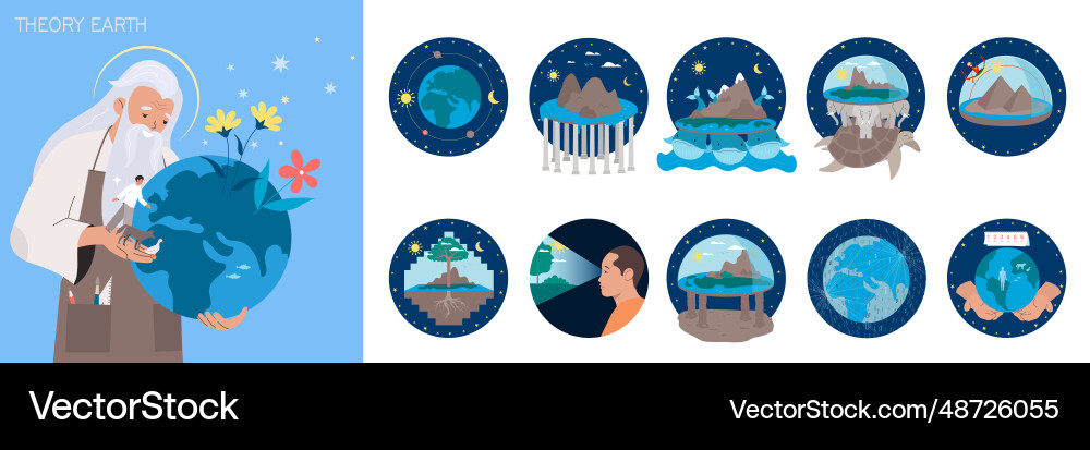 Ancient Earth Theories Royalty Free Vector Image