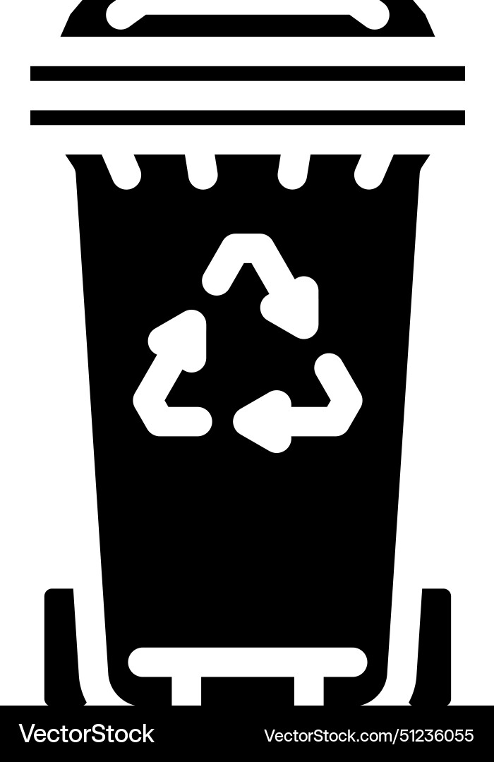 Bin waste sorting glyph icon Royalty Free Vector Image Bin waste sorting glyph icon Royalty Free Vector Image