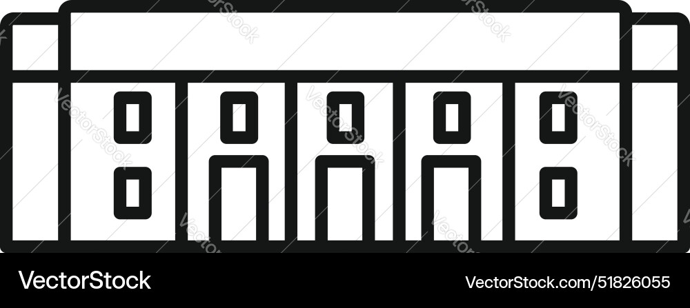 Government building icon representing public Vector Image