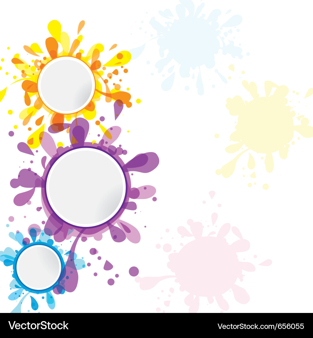 Set of banner template ink cute element for design